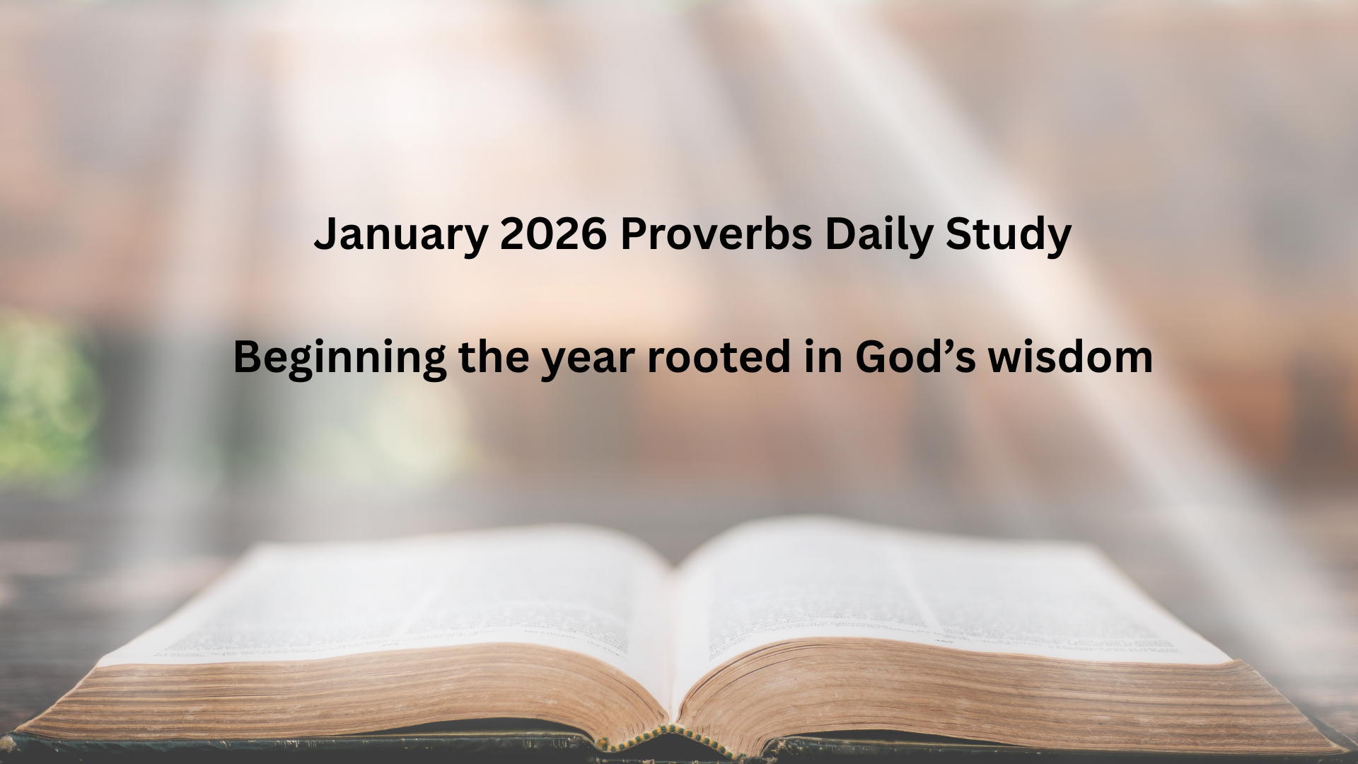 January 2026 Proverbs Daily Study - Thursday 1/1/26
